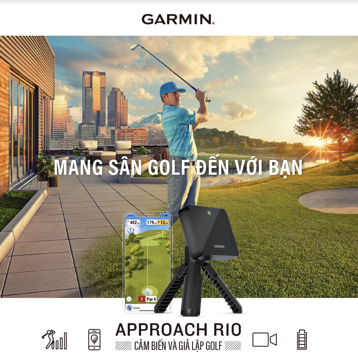 Garmin Approach R10: Thiết bị cảm biến và giả lập golf giá 16,29 triệu ...